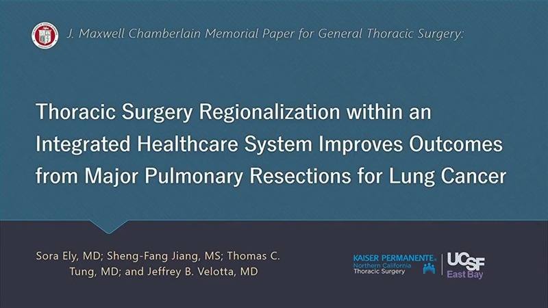 Discussant for J. Maxwell Chamberlain Memorial Paper for Adult Cardiac Surgery