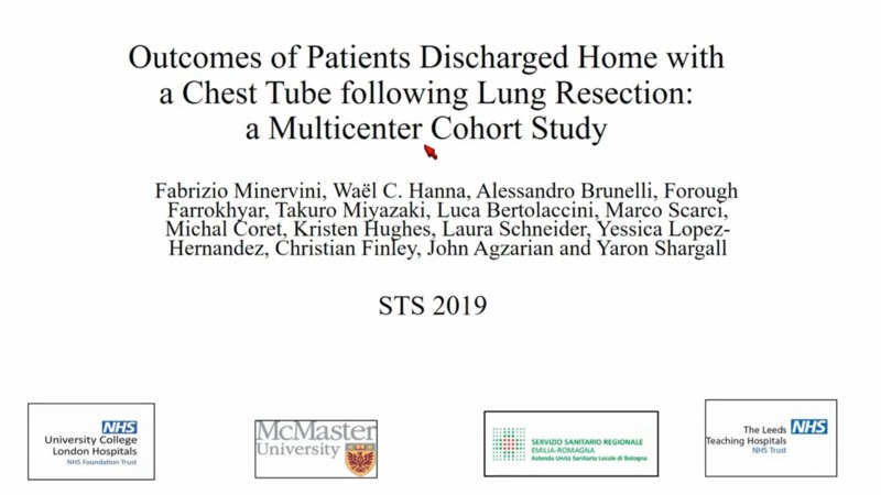 Outcomes of Patients Discharged Home With a Chest Tube Following ...