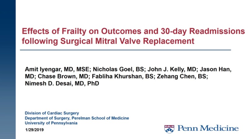 Effects of Frailty on Outcomes and 30-Day Readmissions Following ...