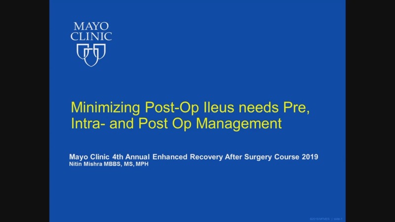 Minimizing Post-Operative Ileus Needs Pre, Intra- and Post-Op Management