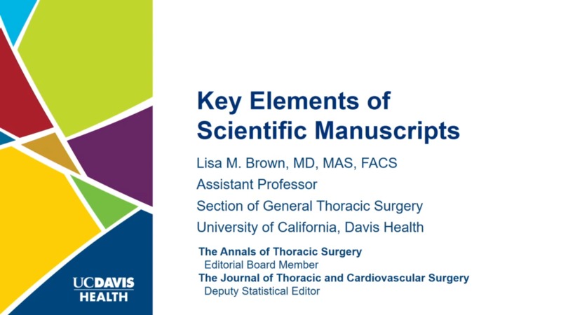 Key Elements of Scientific Manuscripts
