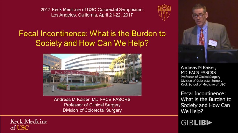 Fecal Incontinenc What is the Burden to Society and How Can We Help?