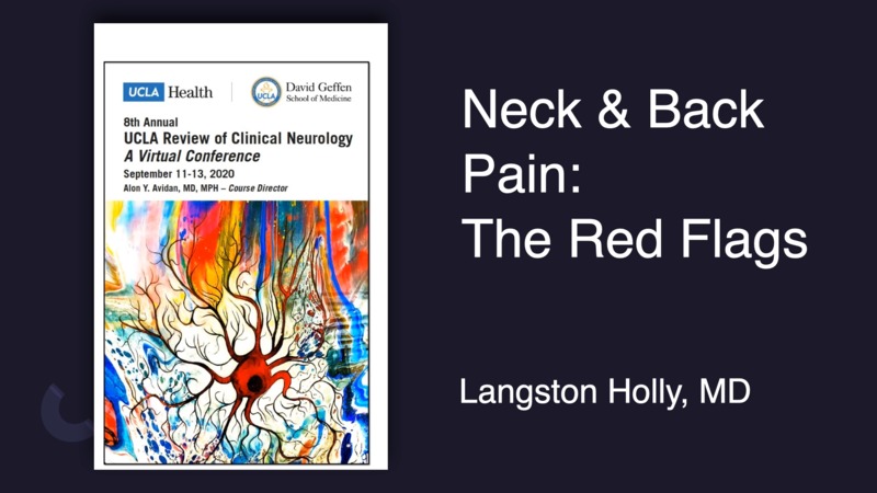 Neck & Back Pain: The Red Flags