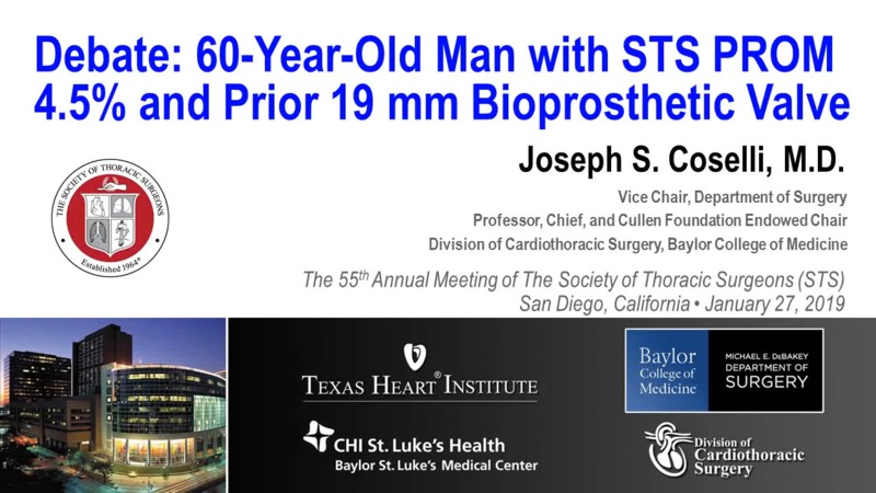DEBATE: 60-Year-Old Man With STS PROM 4.5% and Prior 19 mm ...