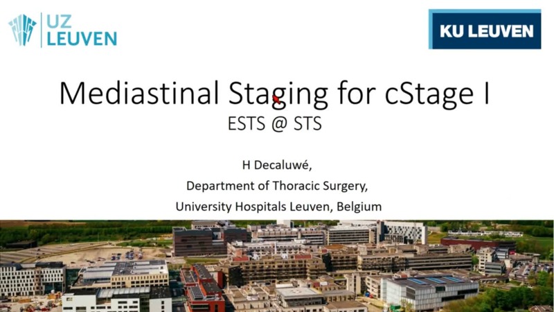 Mediastinal Staging for Clinical Stage I NSCLC: The European Perspective