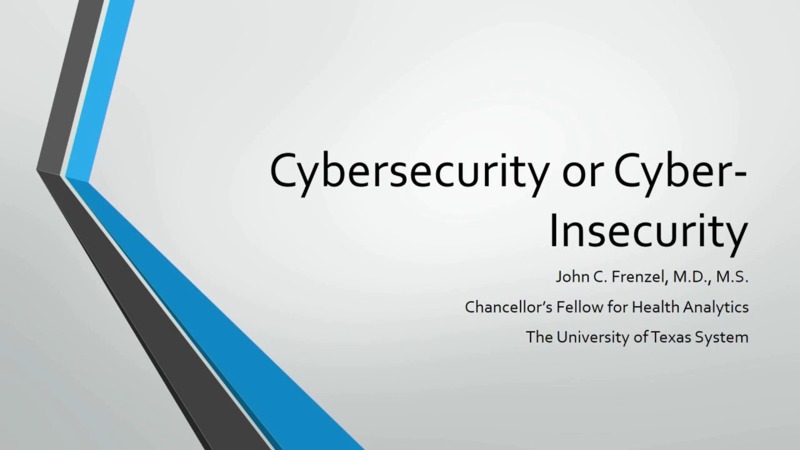 Cybersecurity or Cyber-Insecurity