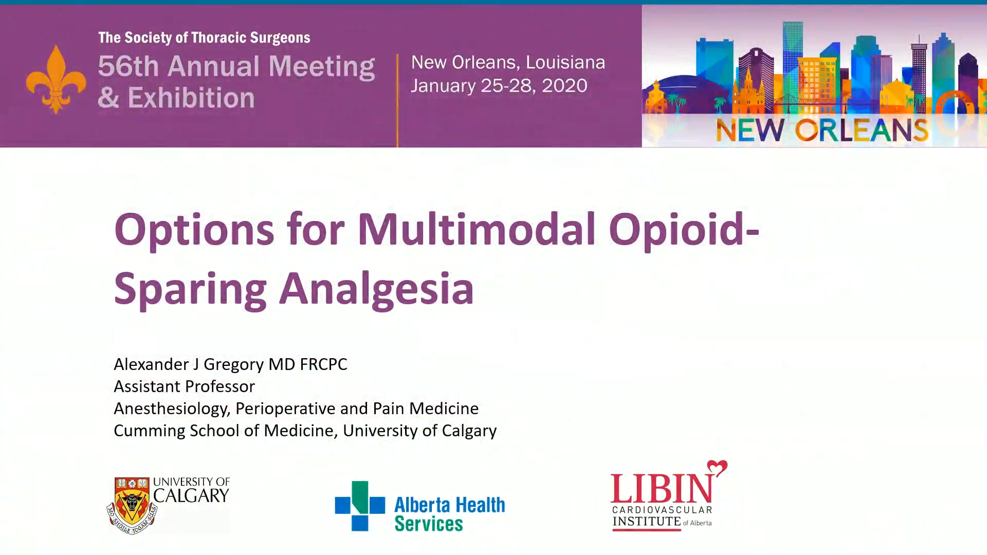 Options for Multimodal Opioid-Sparing Analgesia