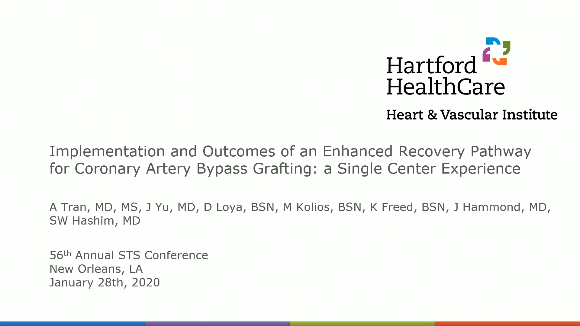 Implementation of an Enhanced Recovery Pathway for Coronary Artery ...