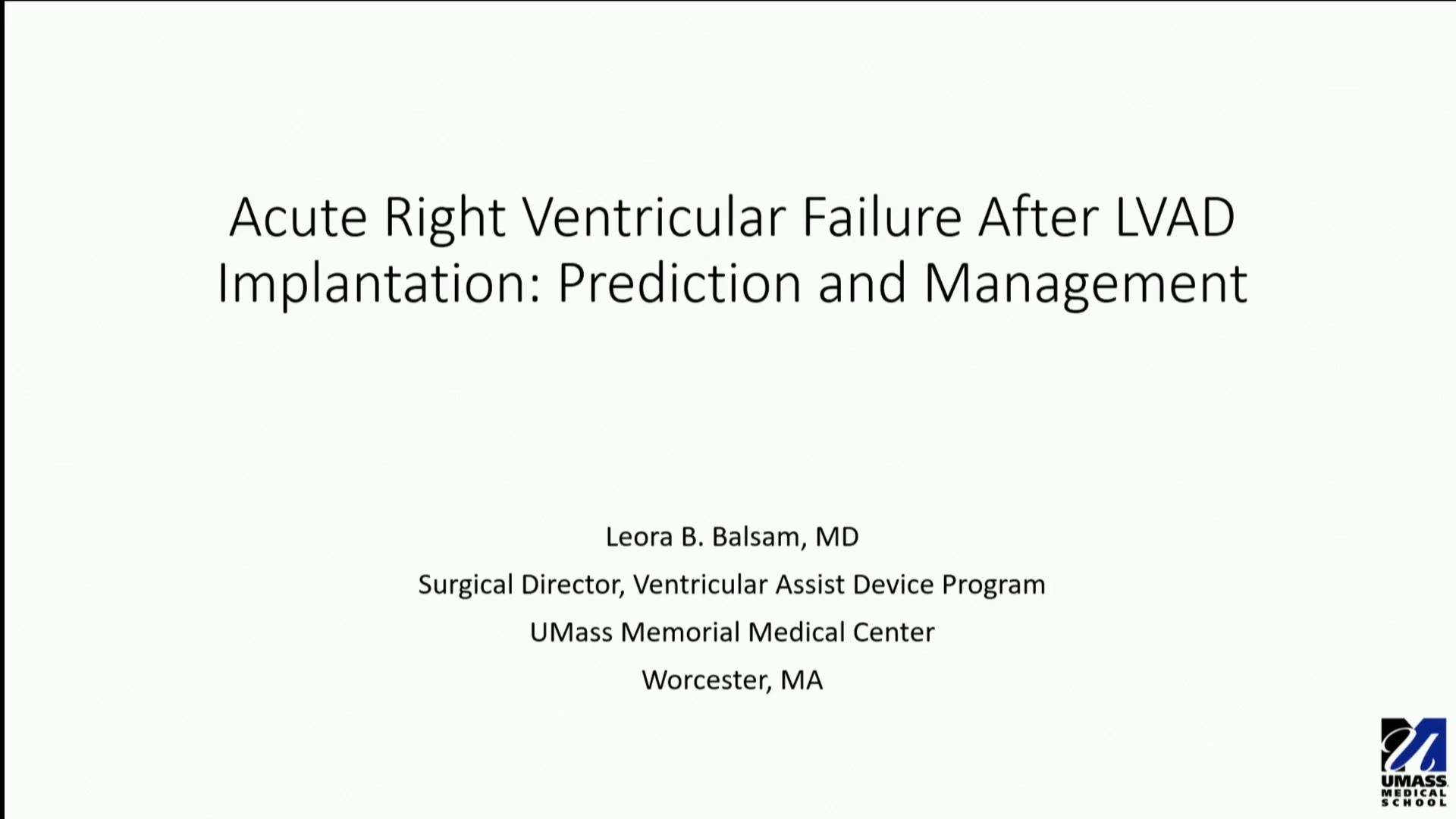 Acute Right Ventricle Failure and Left Ventricular Assist Device ...